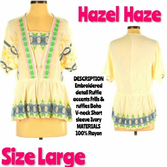 hazel | Tops | Hazel Haze Top Size Large High Low Tunic Nwot | Poshmark